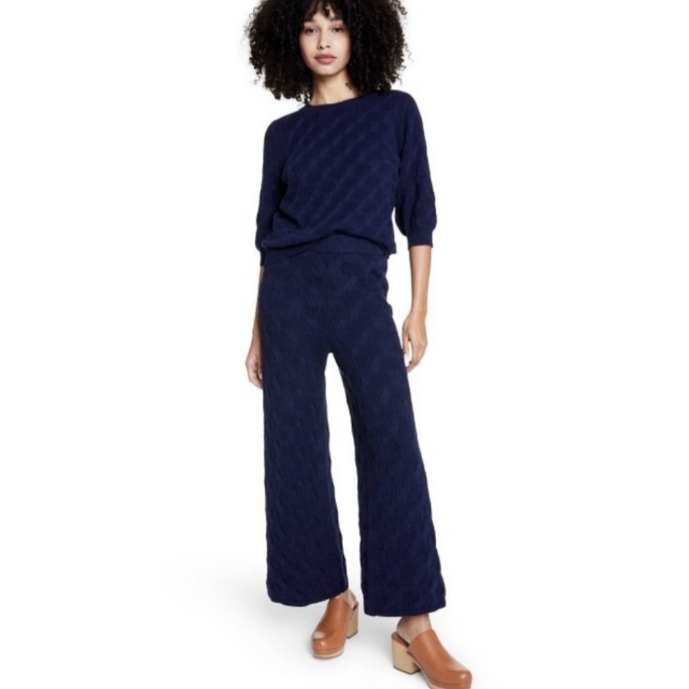 Rachel Comey X Target Navy Cableknit Wide Leg Pants - Gem